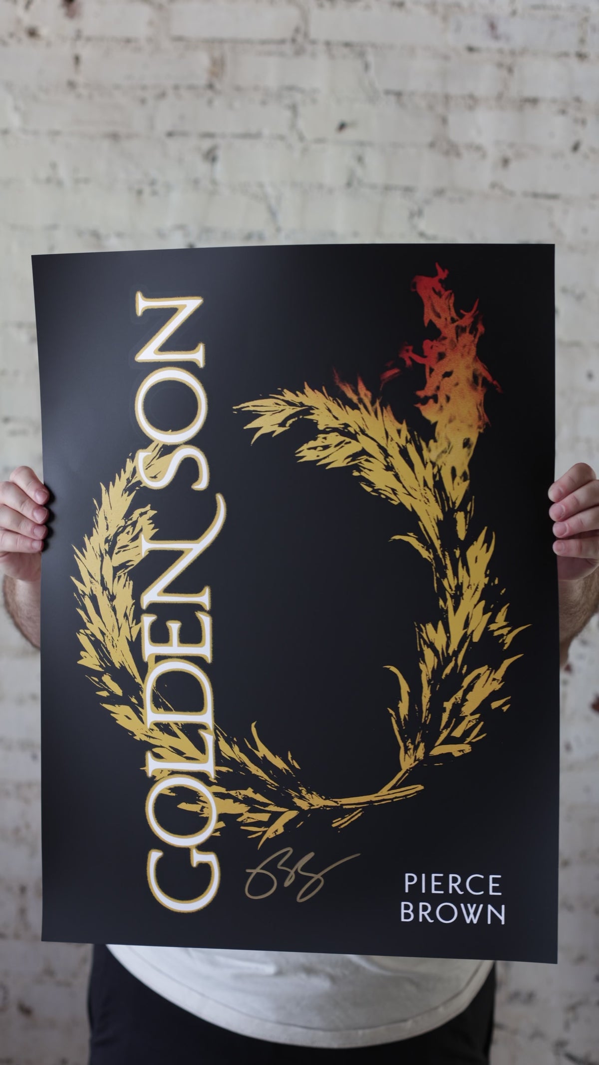 MAIN EDITION: Signed, Golden Son Cover Screen Print – Lit Escalates