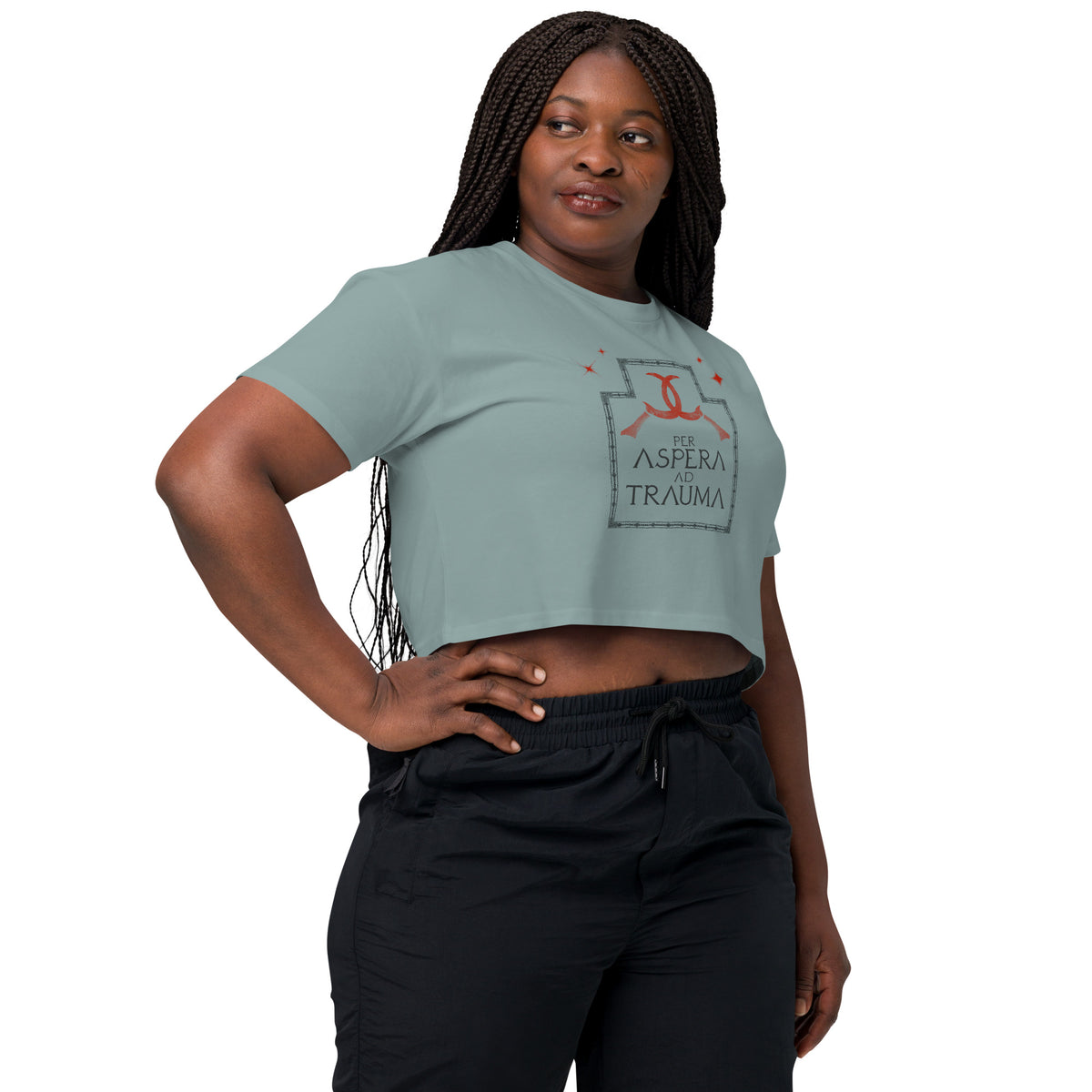 Per Aspera Ad Trauma Crop Top – Lit Escalates