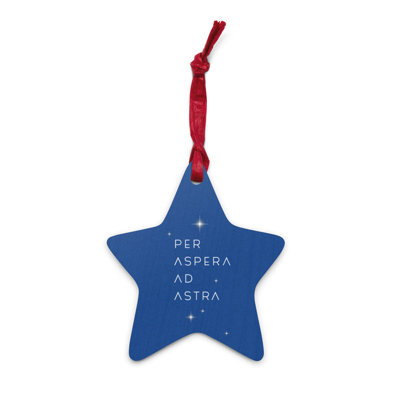 Per Aspera Ad Astra Wooden Ornament – Lit Escalates